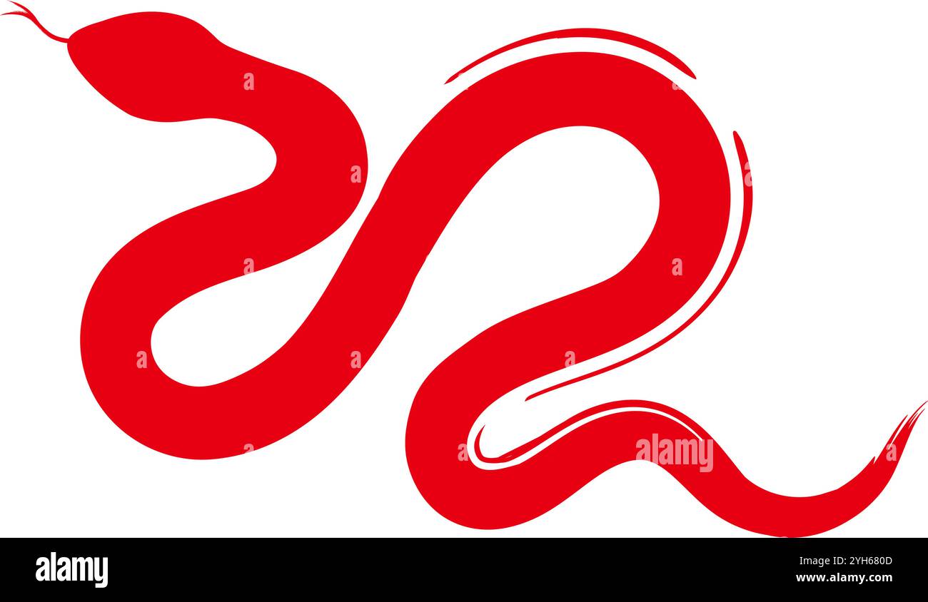Red snake pattern in brush style Stock Vector Image & Art - Alamy