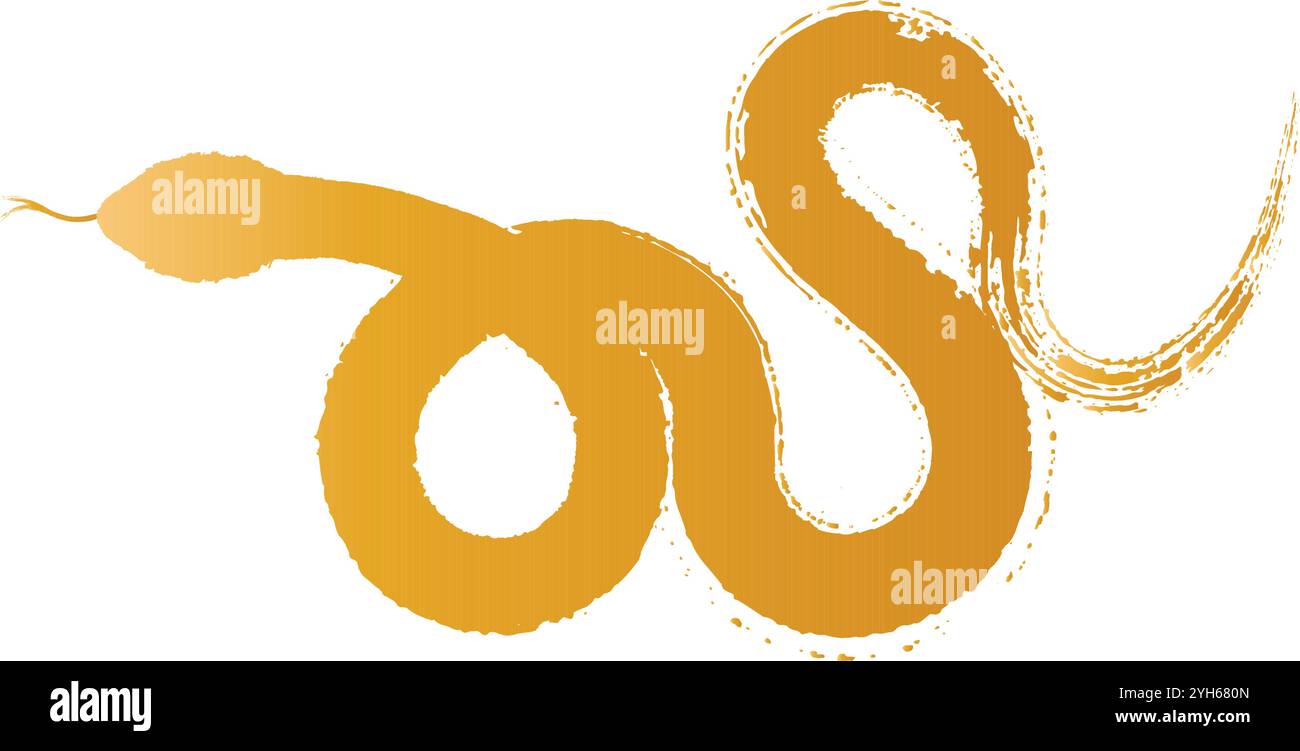 Golden snake pattern in brush style Stock Vector Image & Art - Alamy