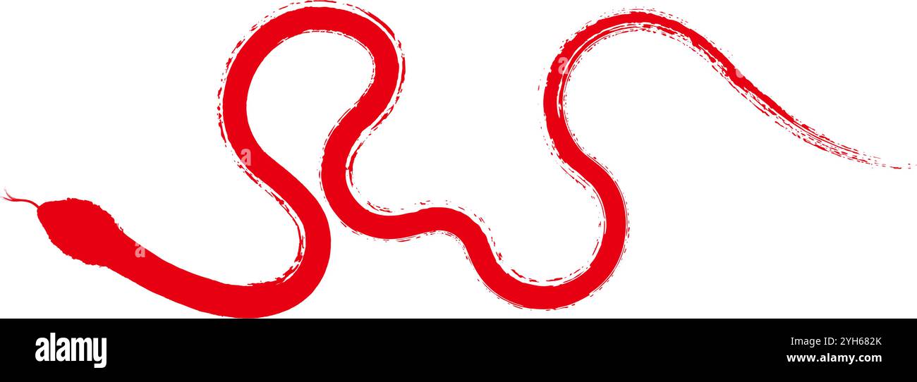 Red snake pattern in brush style Stock Vector Image & Art - Alamy