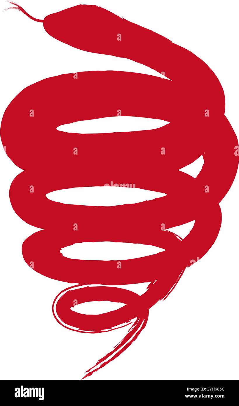 Red snake pattern in brush style Stock Vector Image & Art - Alamy