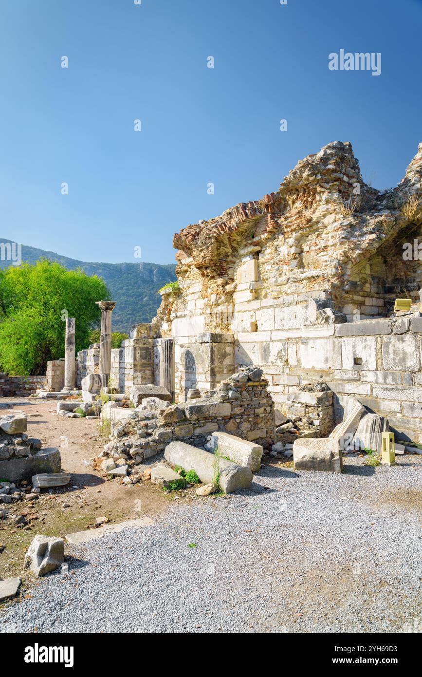 Scenic ruins of the Church of Mary in Ephesus (Efes Stock Photo - Alamy