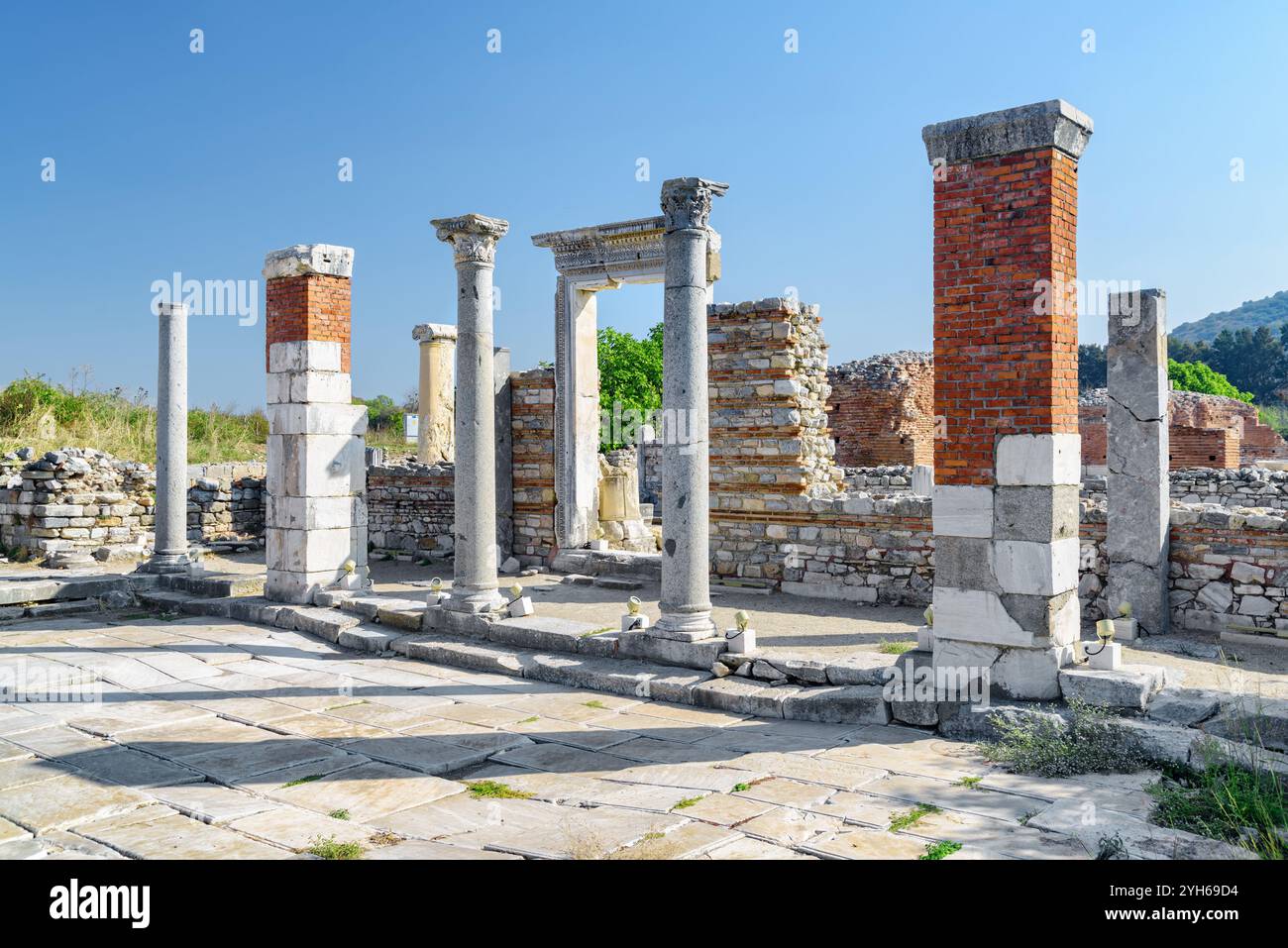 Scenic ruins of the Church of Mary in Ephesus (Efes Stock Photo - Alamy