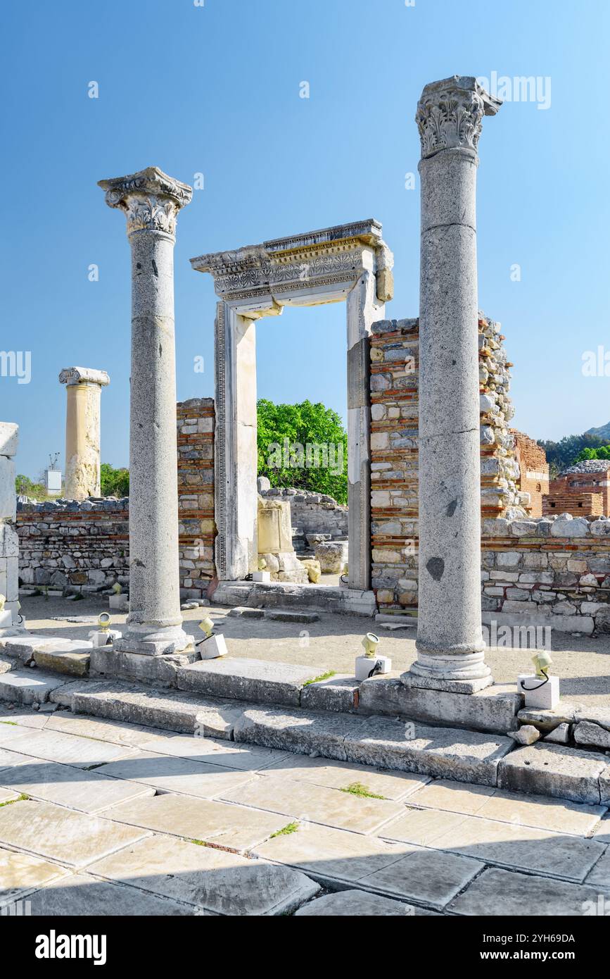 Scenic ruins of the Church of Mary in Ephesus (Efes Stock Photo - Alamy