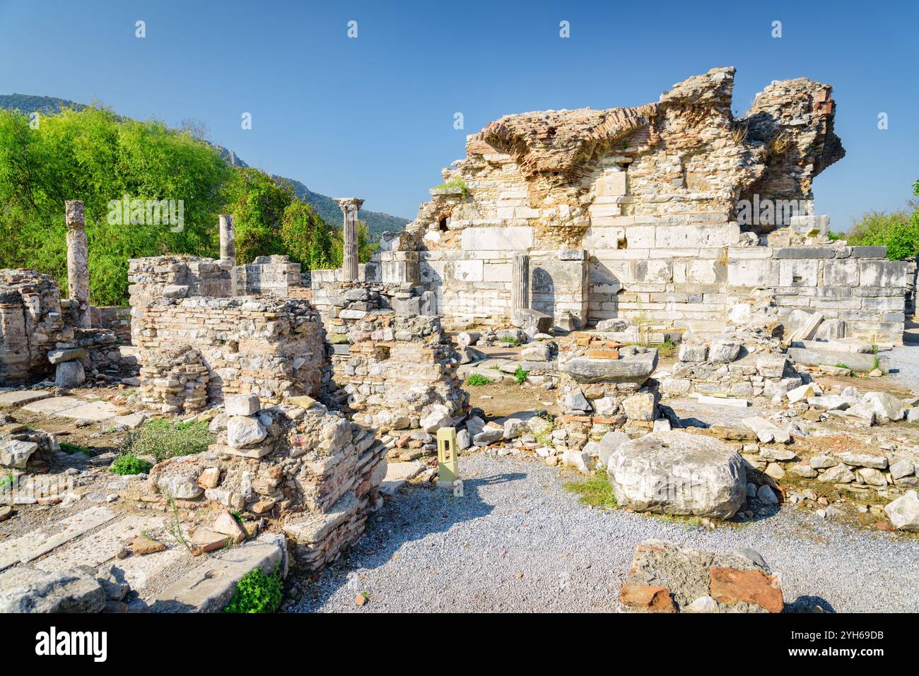Scenic ruins of the Church of Mary in Ephesus (Efes Stock Photo - Alamy