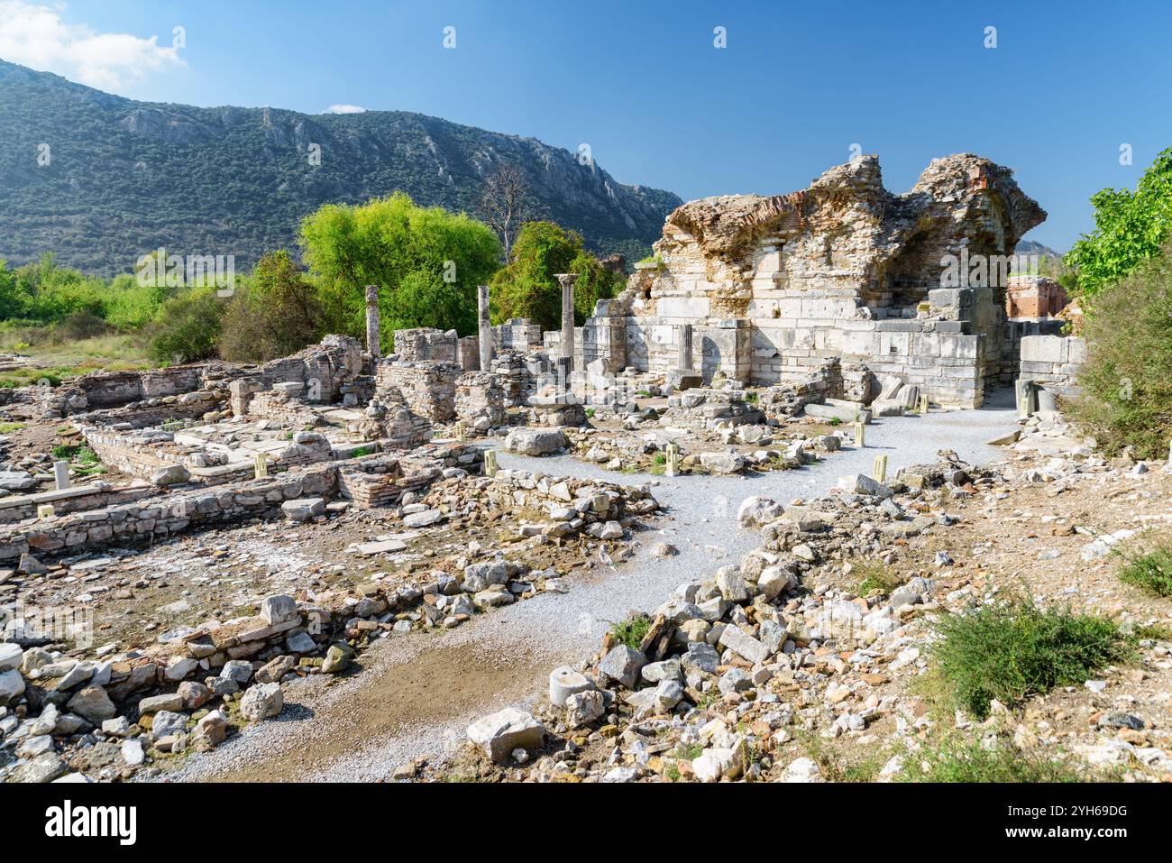 Scenic ruins of the Church of Mary in Ephesus (Efes Stock Photo - Alamy