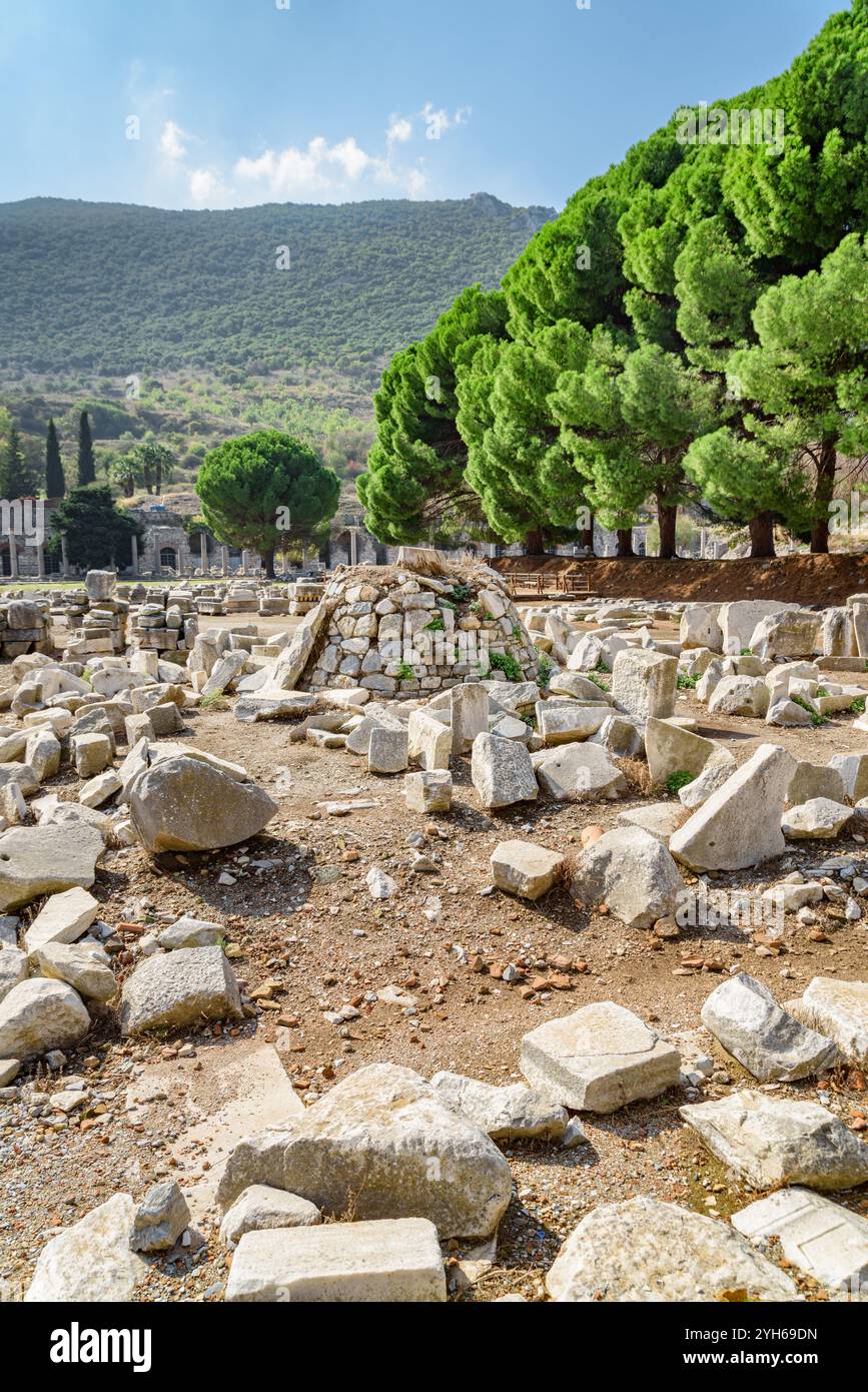 Scenic ruins of the agora in Ephesus (Efes) at Turkey Stock Photo - Alamy