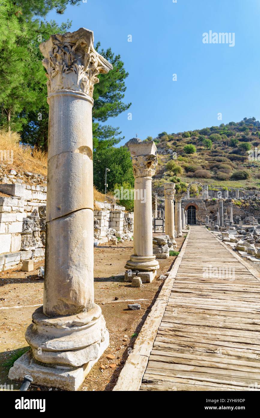 Scenic ruins of the agora in Ephesus (Efes) at Turkey Stock Photo - Alamy