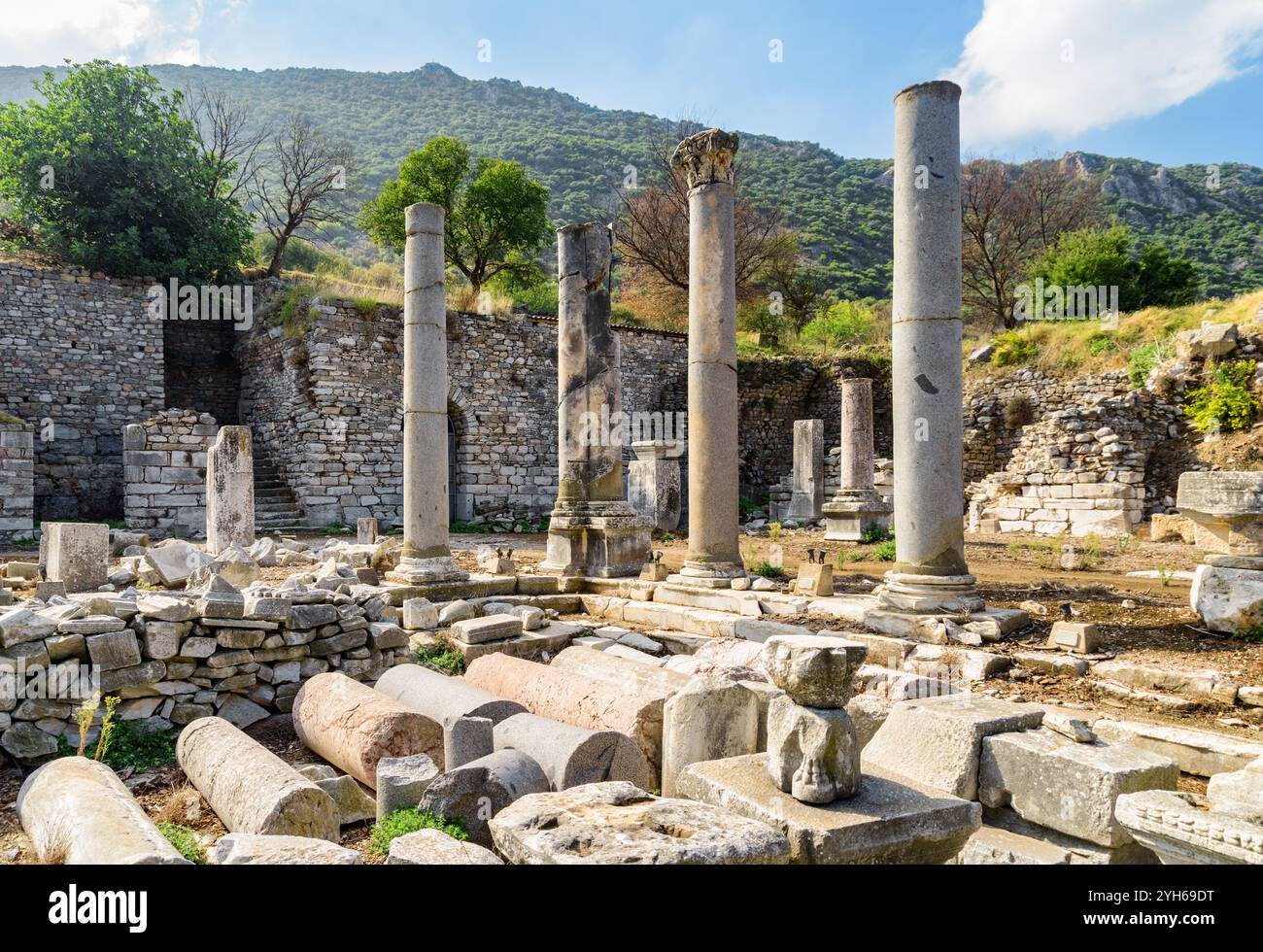 Scenic ruins of the agora in Ephesus (Efes) at Turkey Stock Photo - Alamy