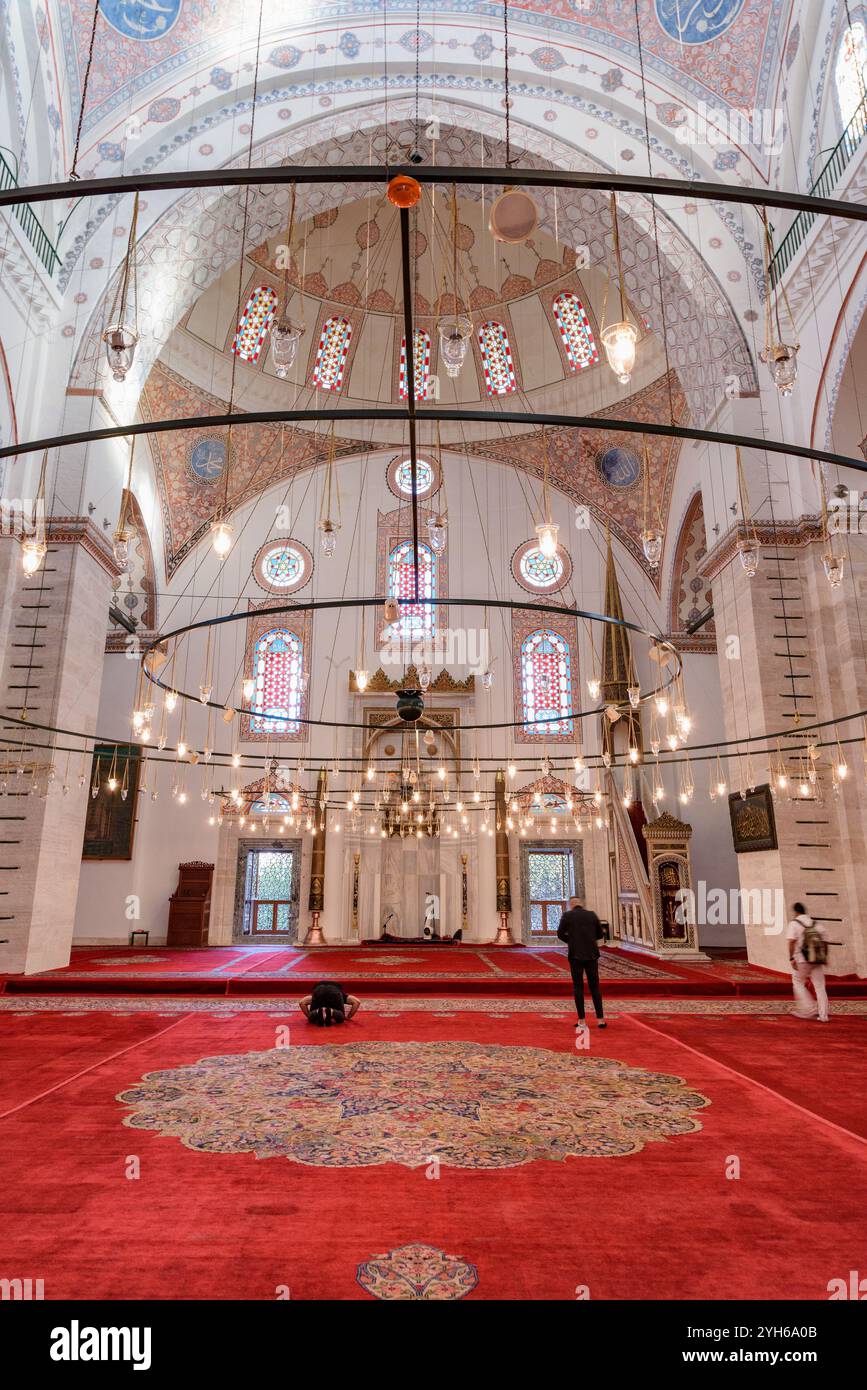 Awesome interior of the Bayezid II Mosque in Istanbul, Turkey Stock ...