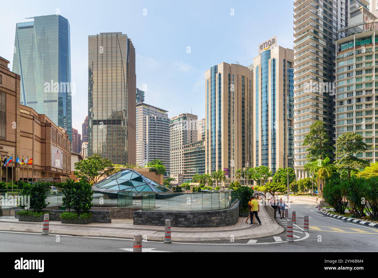 Unusual cityscape at Kuala Lumpur City Center (KLCC), Malaysia Stock ...