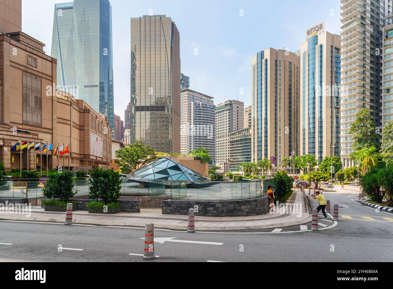 Unusual cityscape at Kuala Lumpur City Center (KLCC), Malaysia Stock ...