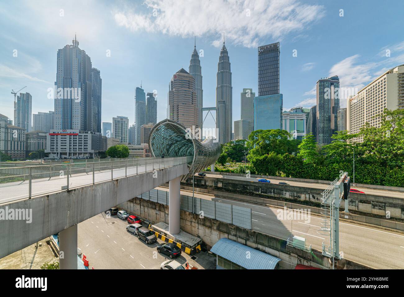 Awesome view of Saloma Link Bridge in Kuala Lumpur, Malaysia Stock ...