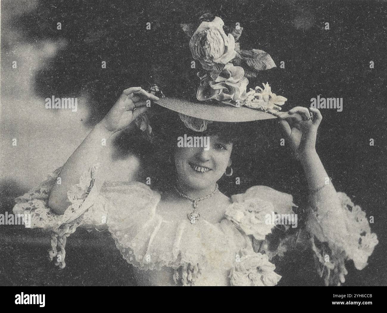 Marie Lloyd English music hall actress. A vintage theater image of ...