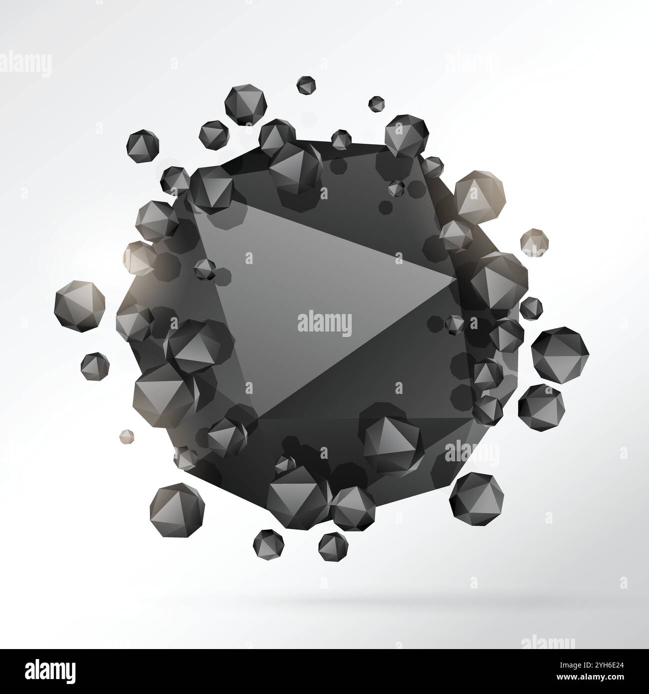 abstract 3d geometric shape particles background Stock Vector Image ...