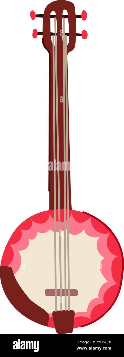 instrument banjo cartoon vector illustration Stock Vector Image & Art ...