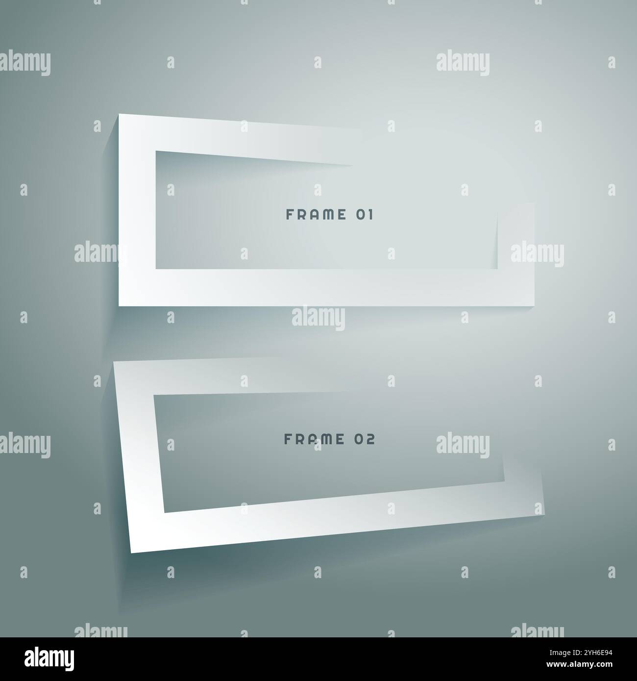 clean 3d frame design Stock Vector Image & Art - Alamy