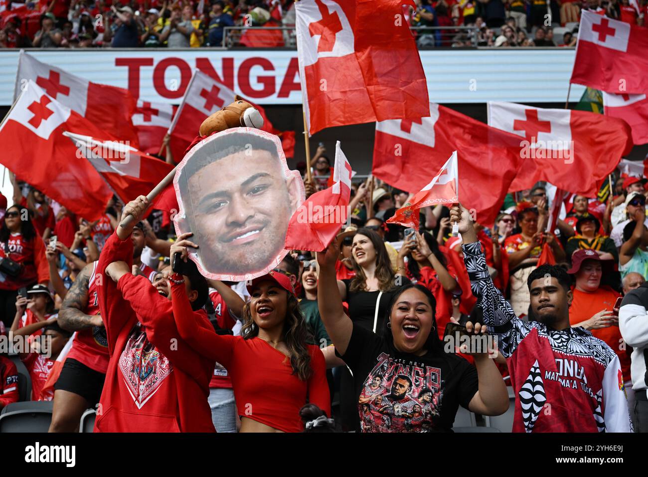 Sydney, Australia. 10th Nov, 2024. Tongan supporters during the Men's ...