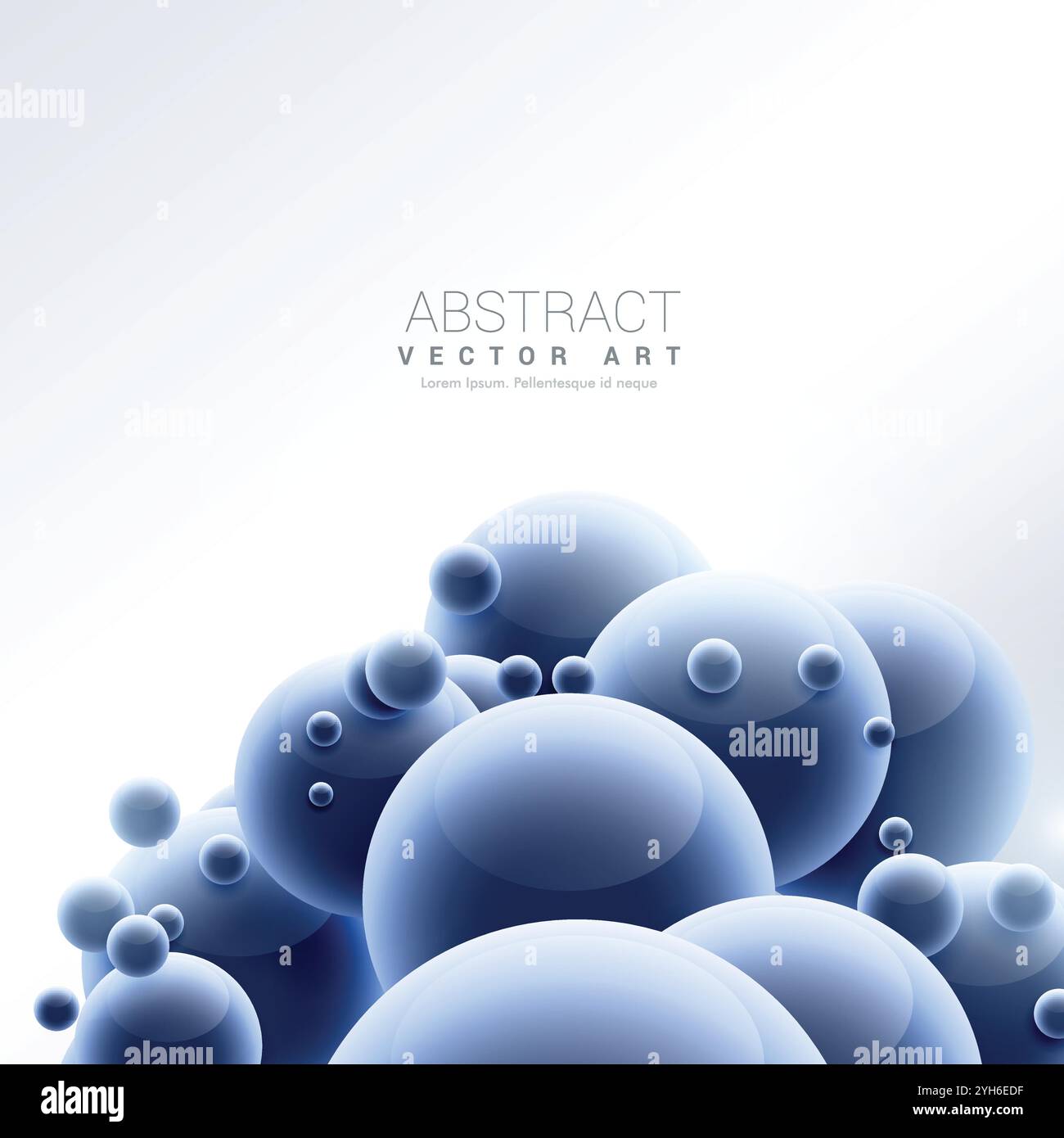 abstract blue sphere molecules background Stock Vector Image & Art - Alamy