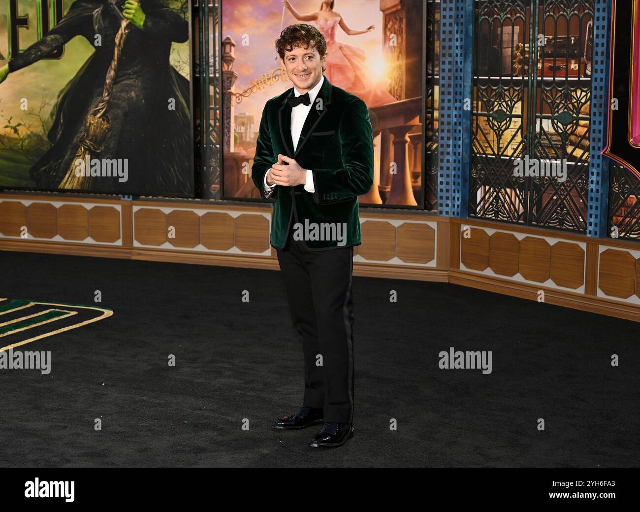 Cast member Ethan Slater attends the premiere of the motion picture ...
