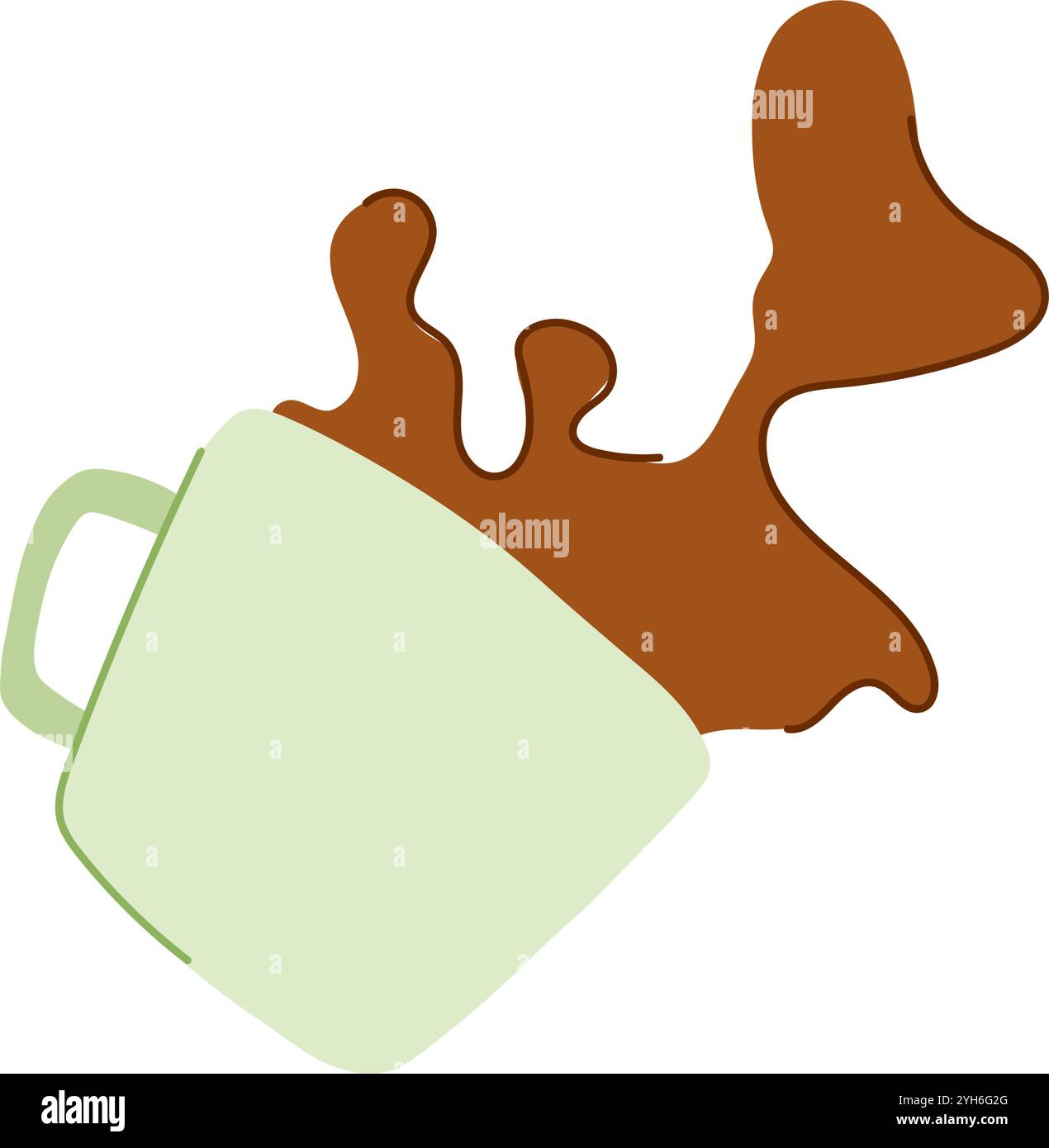 mug coffee cup splash cartoon vector illustration Stock Vector Image ...