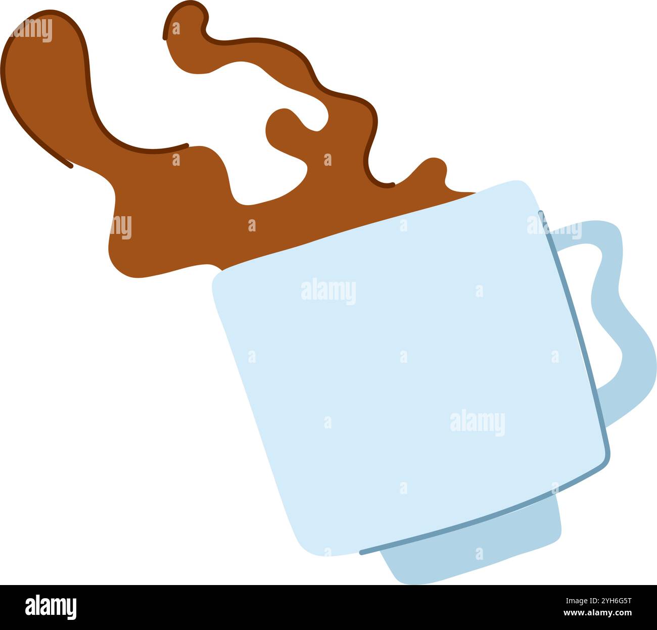 latte coffee cup splash cartoon vector illustration Stock Vector Image ...