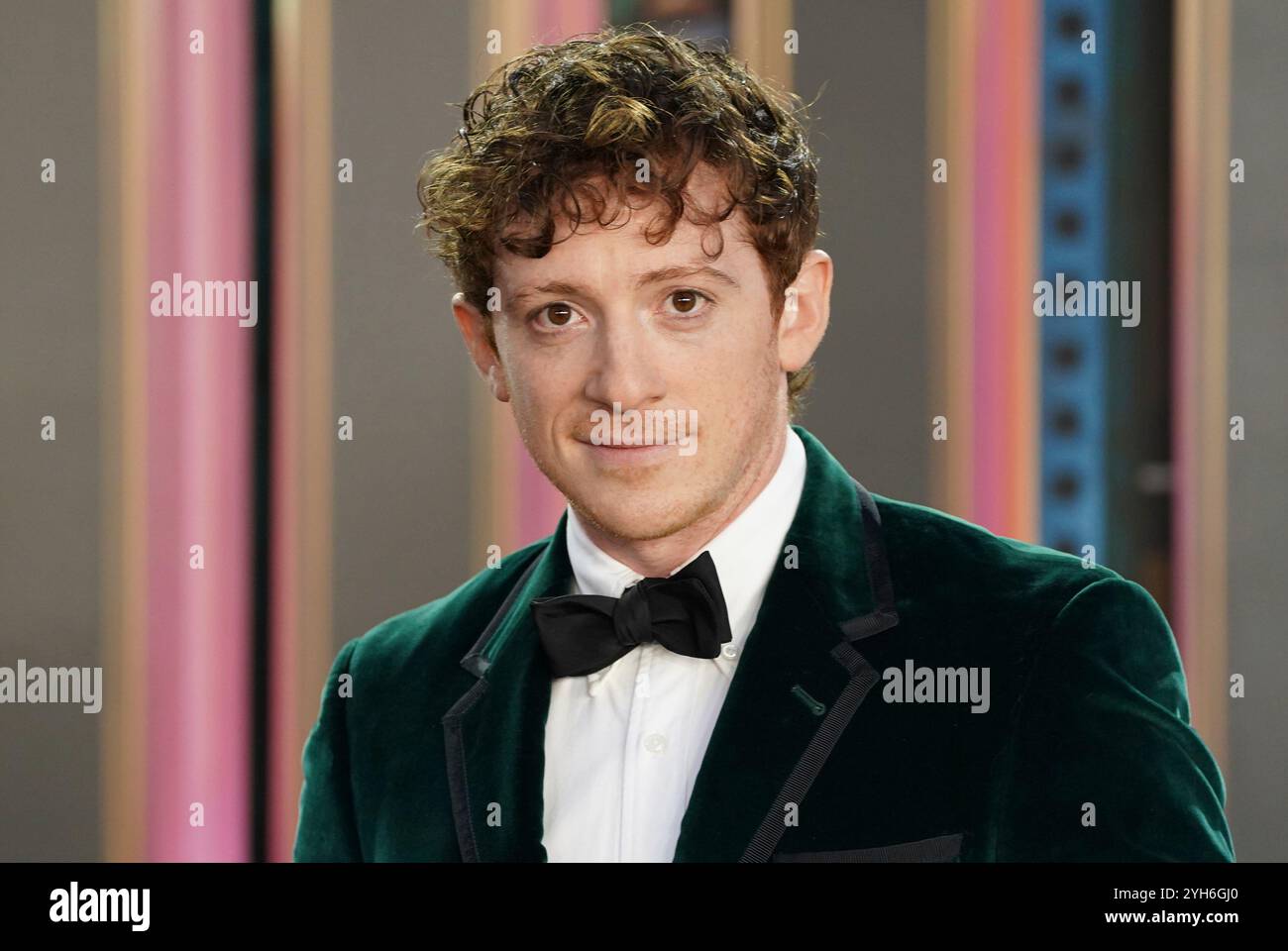 Ethan Slater arrives at the premiere of "Wicked" on Saturday, Nov. 9 ...