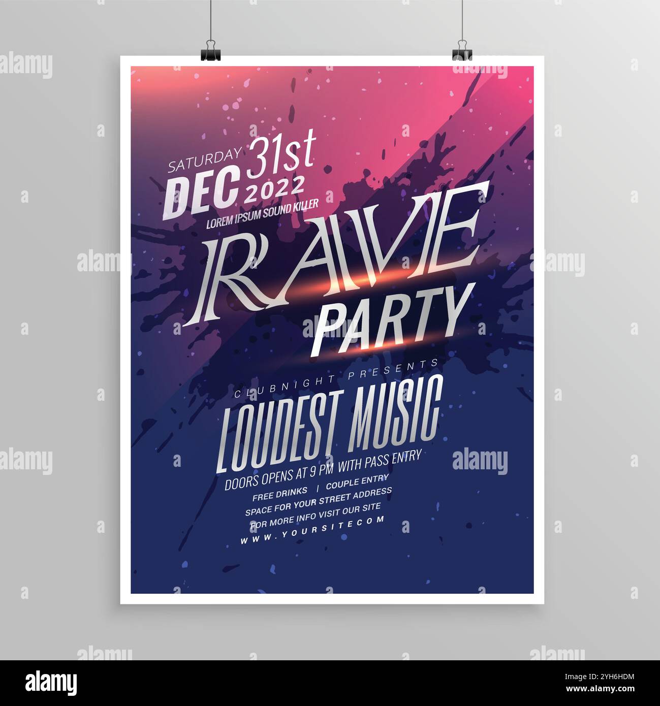 Rave template hi-res stock photography and images - Alamy