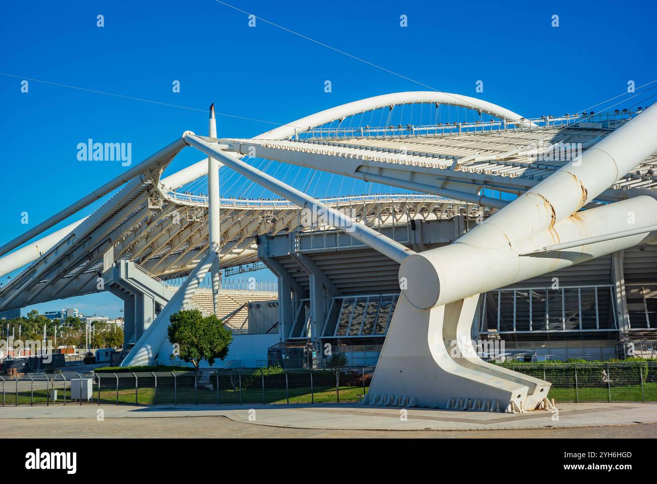 athens, greece, 28 oct 2024, olympic stadium designed by santiago ...