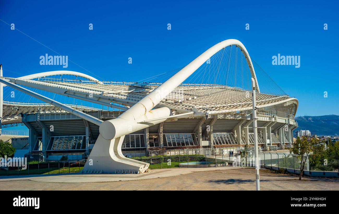 athens, greece, 28 oct 2024, olympic stadium designed by santiago ...