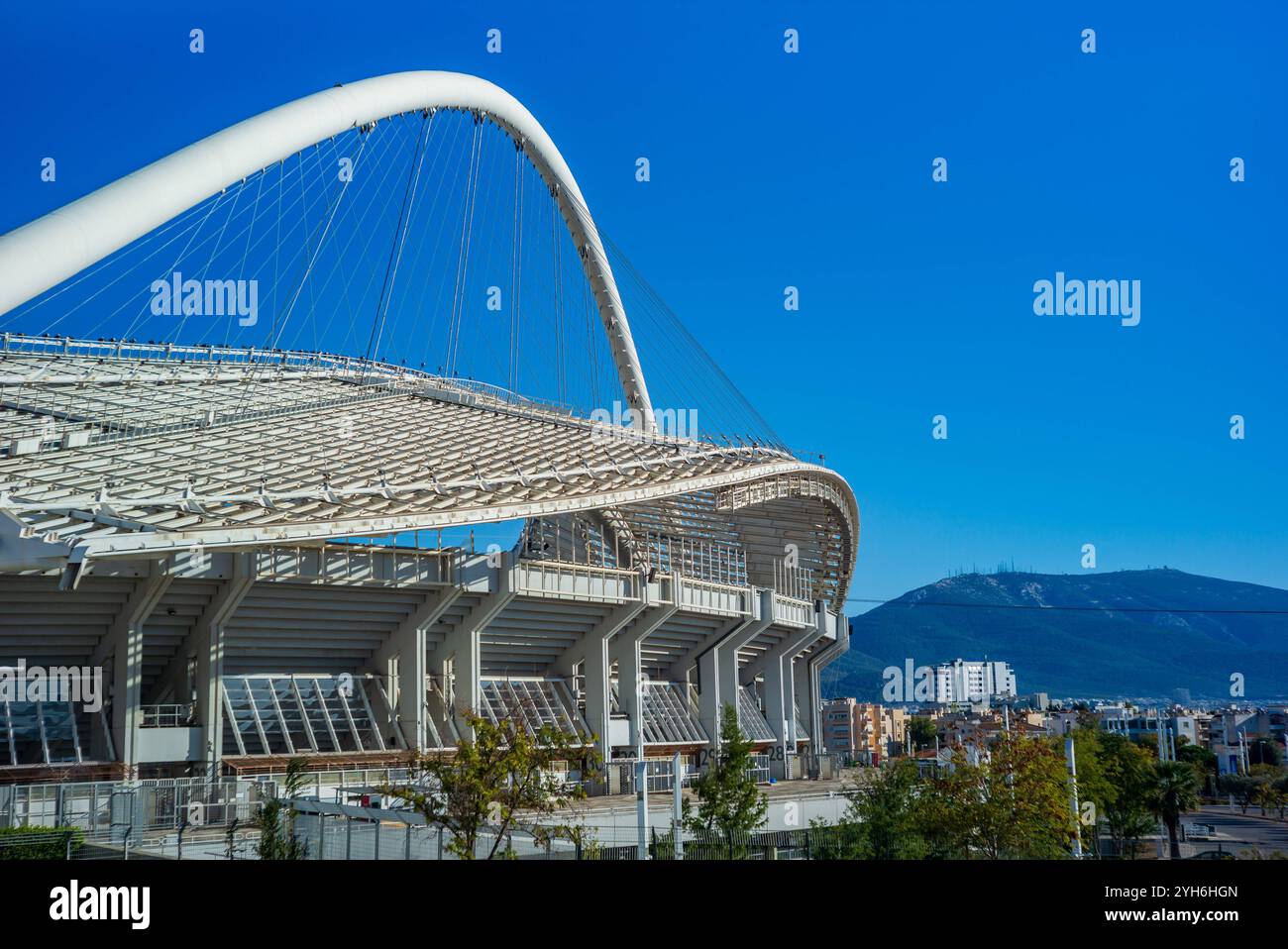 athens, greece, 28 oct 2024, olympic stadium designed by santiago ...