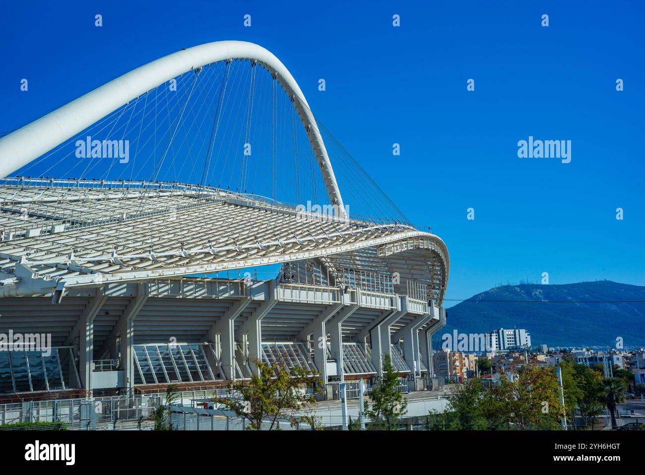 athens, greece, 28 oct 2024, olympic stadium designed by santiago ...