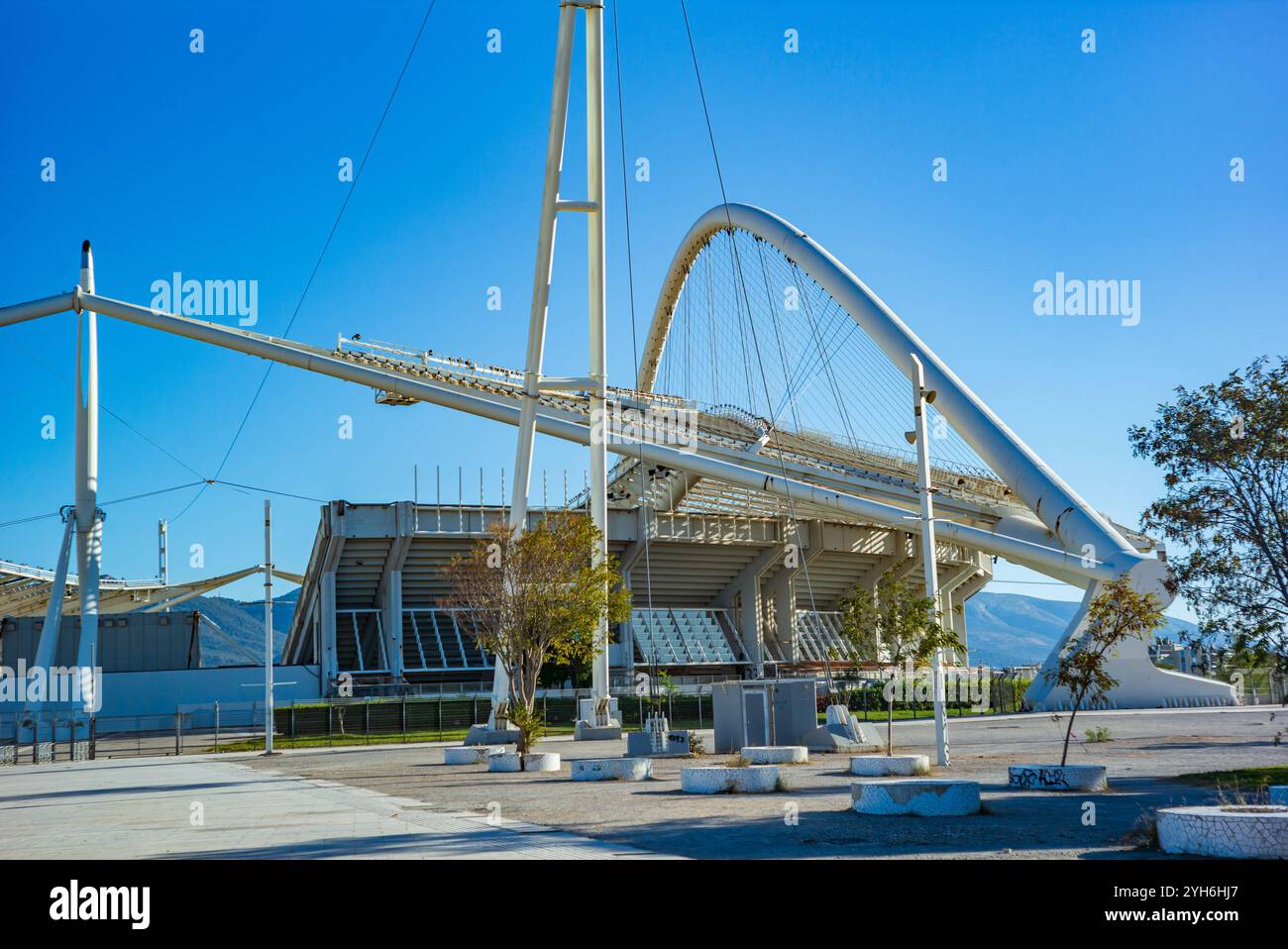 athens, greece, 28 oct 2024, olympic stadium designed by santiago ...