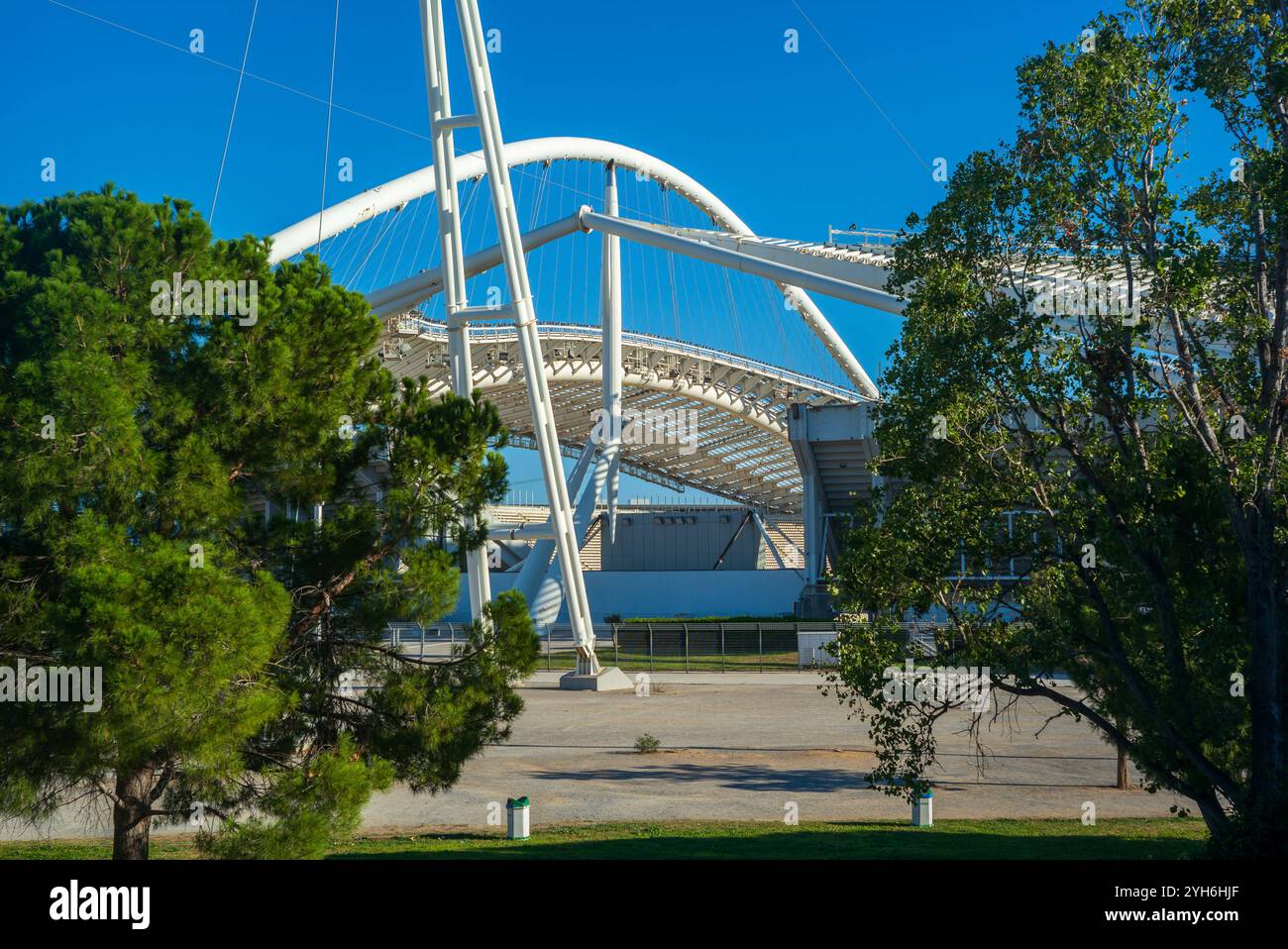 athens, greece, 28 oct 2024, olympic stadium designed by santiago ...