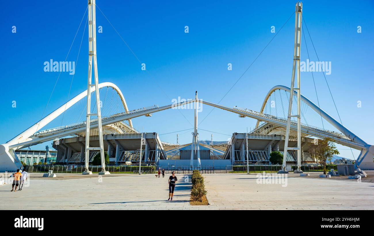 athens, greece, 28 oct 2024, olympic stadium designed by santiago ...