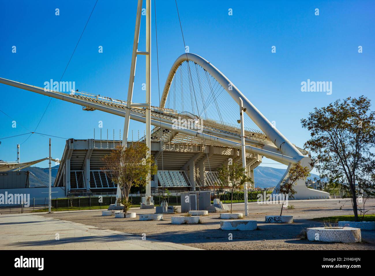 athens, greece, 28 oct 2024, olympic stadium designed by santiago ...