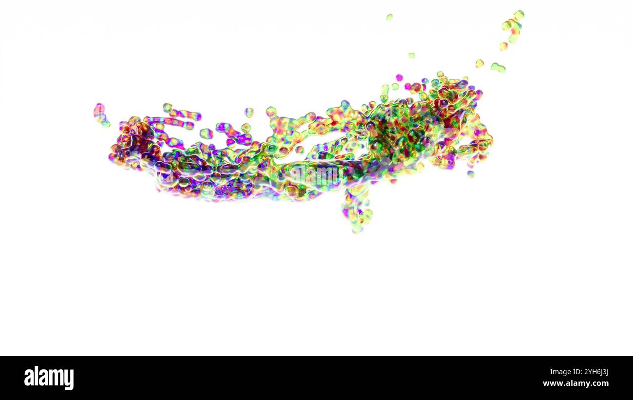 Color water drops collider 3d render Stock Photo - Alamy