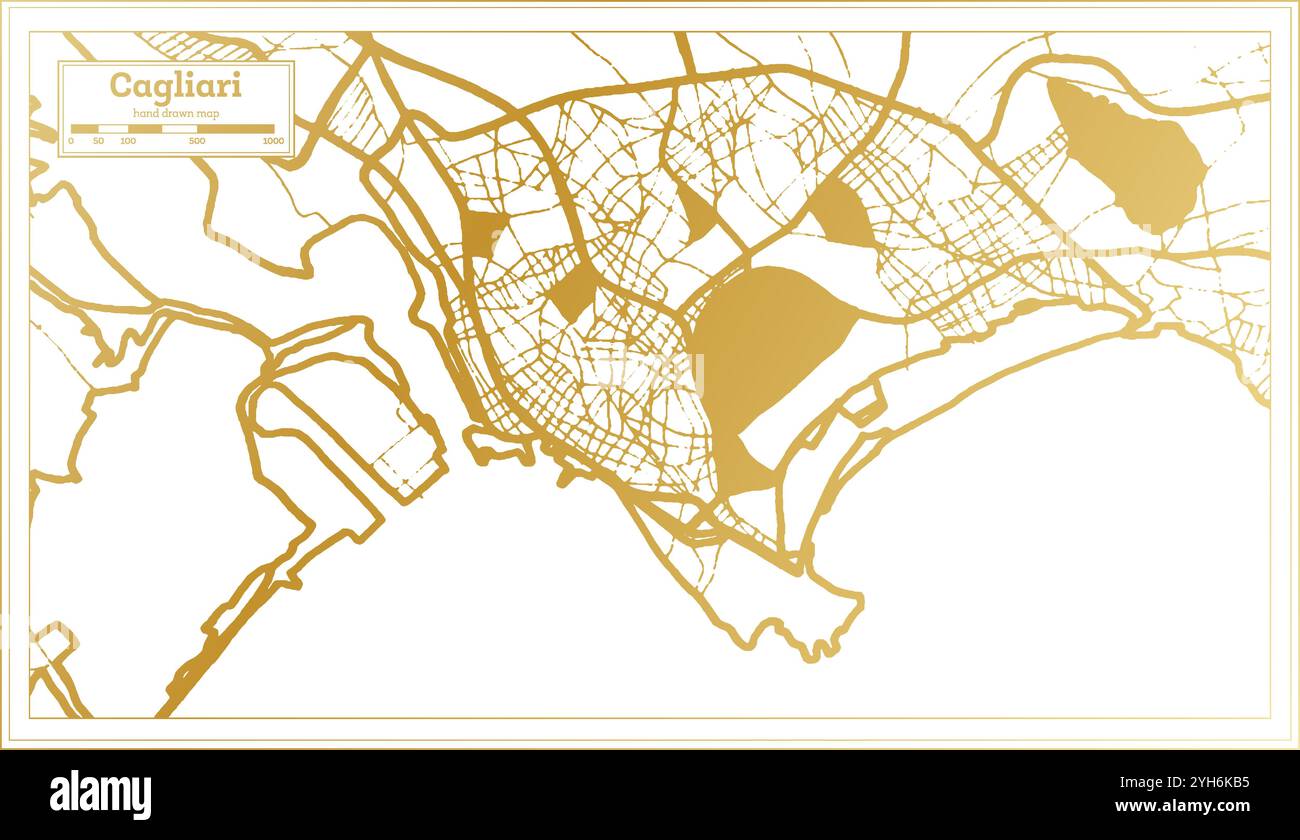 Mapa De Cagliari Italia 256 Cagliari Map Map Cagliari City Italy