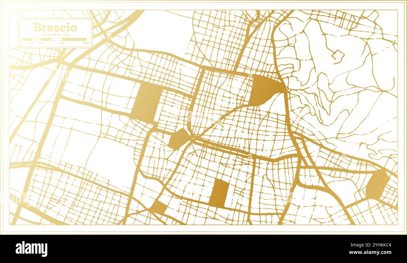 Map Italy Brescia Brescia Town Map Italy Print Poster Minimalist Home