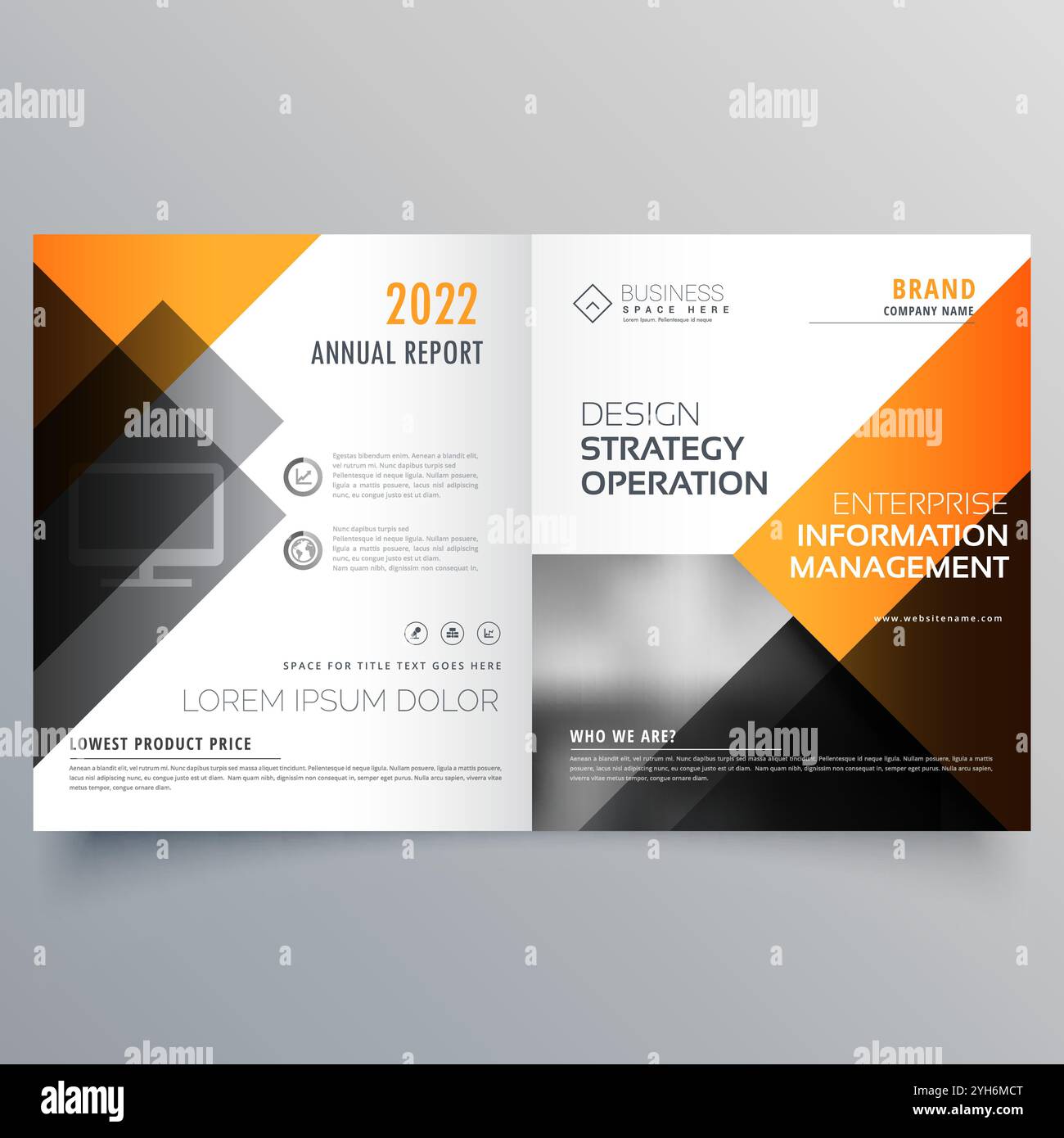 modern business Bifold brochure design template design illustration ...
