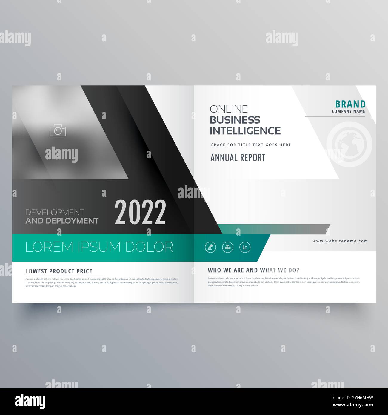 modern business Bifold brochure design template design illustration ...