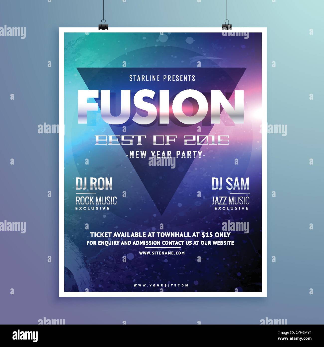 stylish modern music flyer design template Stock Vector Image & Art - Alamy
