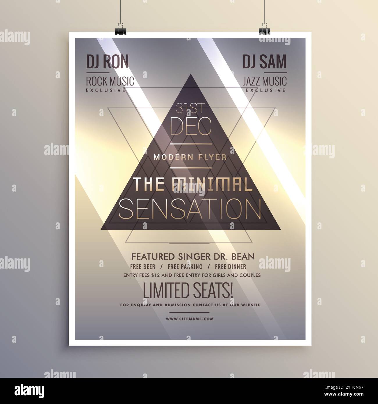 Minimal flyer Stock Vector Images - Alamy