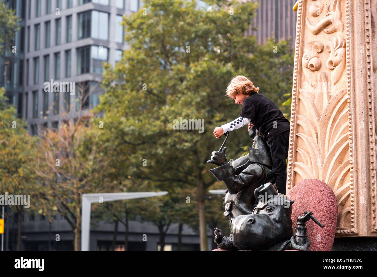 Rotterdam, NL - OCT 10, 2021: Monument Ode to Marten Toonder in honor ...