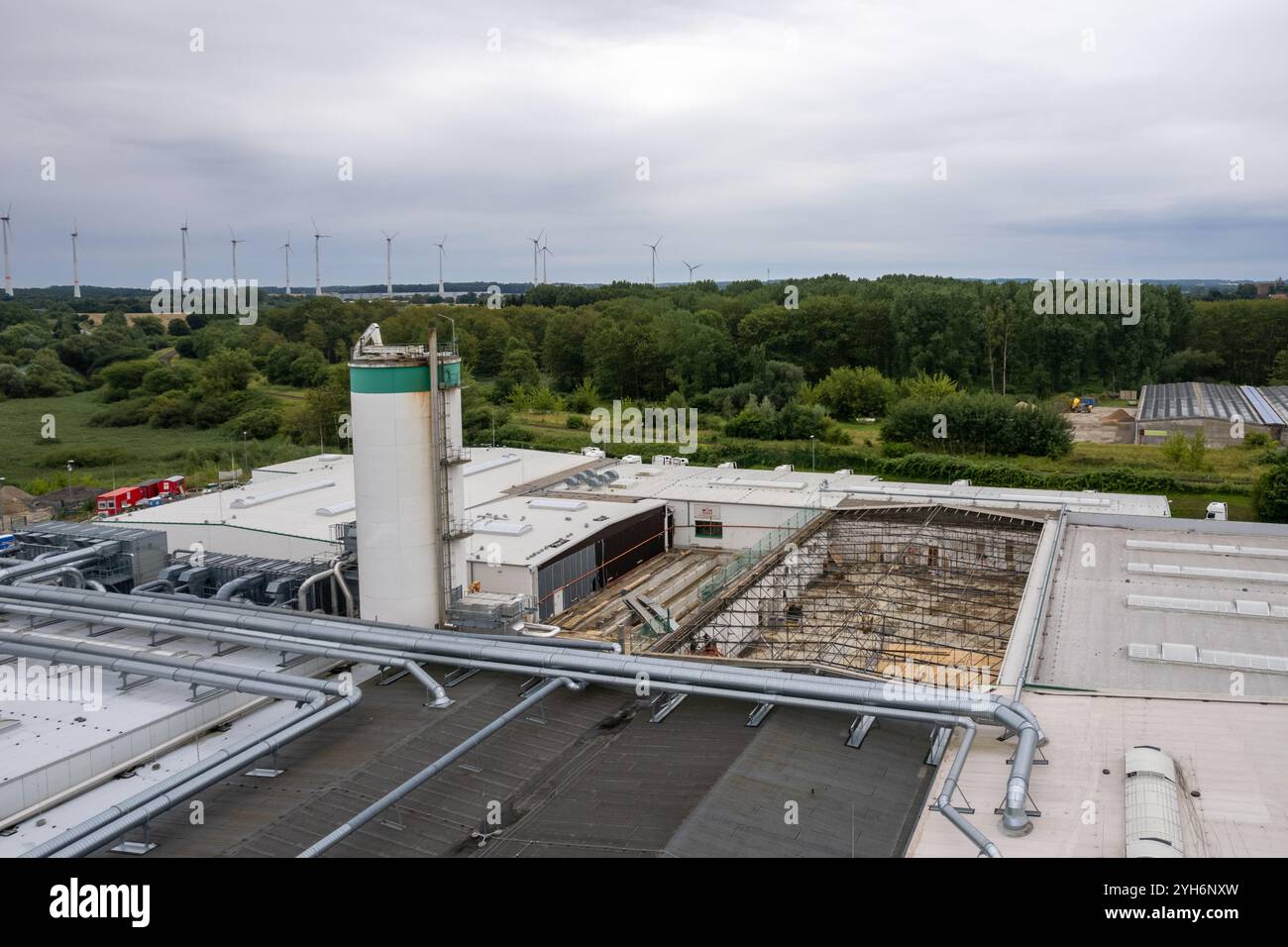 a Part of a huge factory is being renovated Stock Photo - Alamy