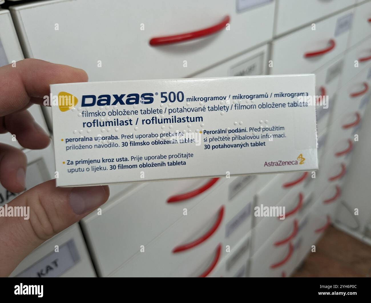 DAXAS box of medication with ROFLUMILAST active substance by ...
