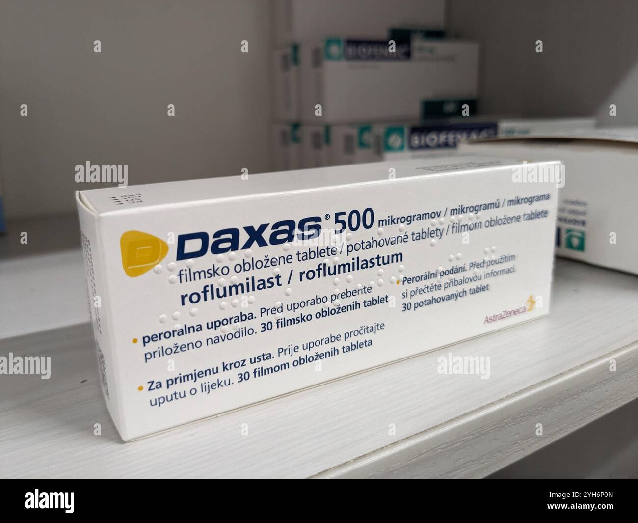 DAXAS box of medication with ROFLUMILAST active substance by ...