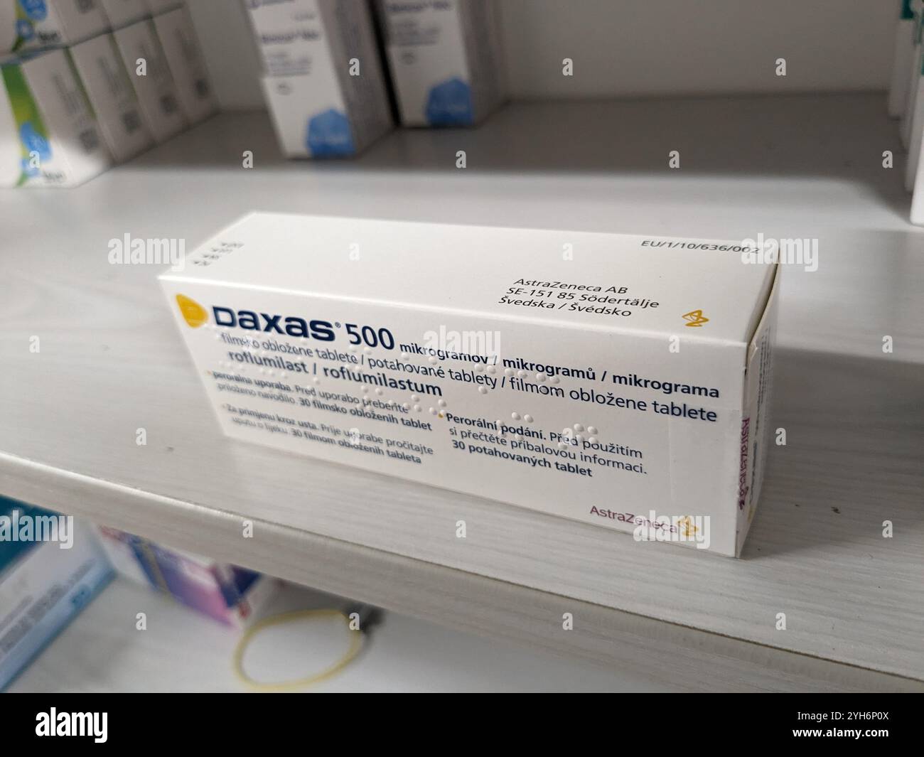 DAXAS box of medication with ROFLUMILAST active substance by ...
