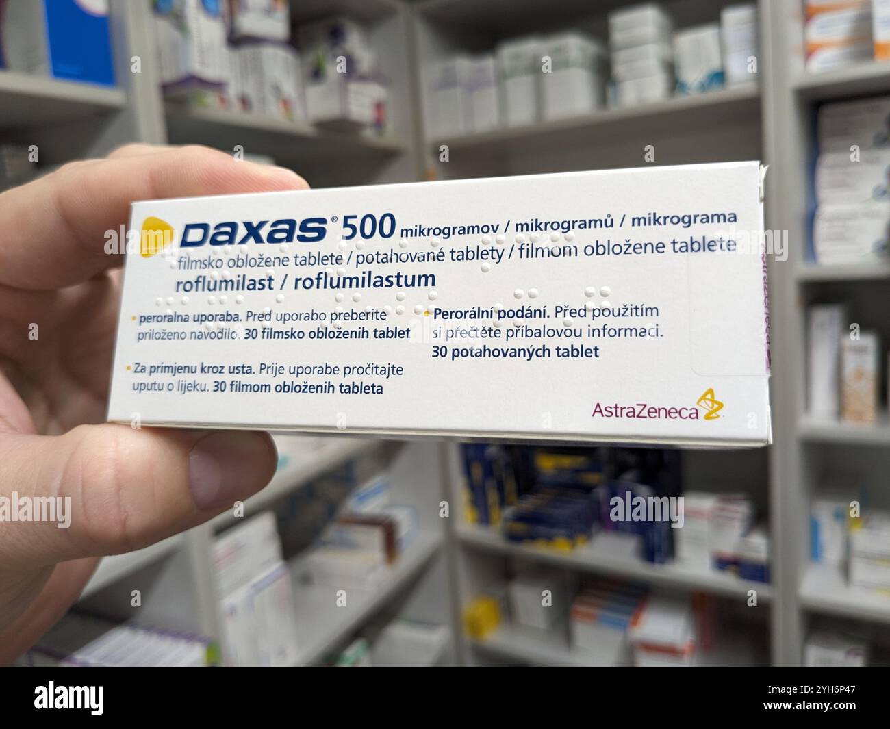 DAXAS box of medication with ROFLUMILAST active substance by ...