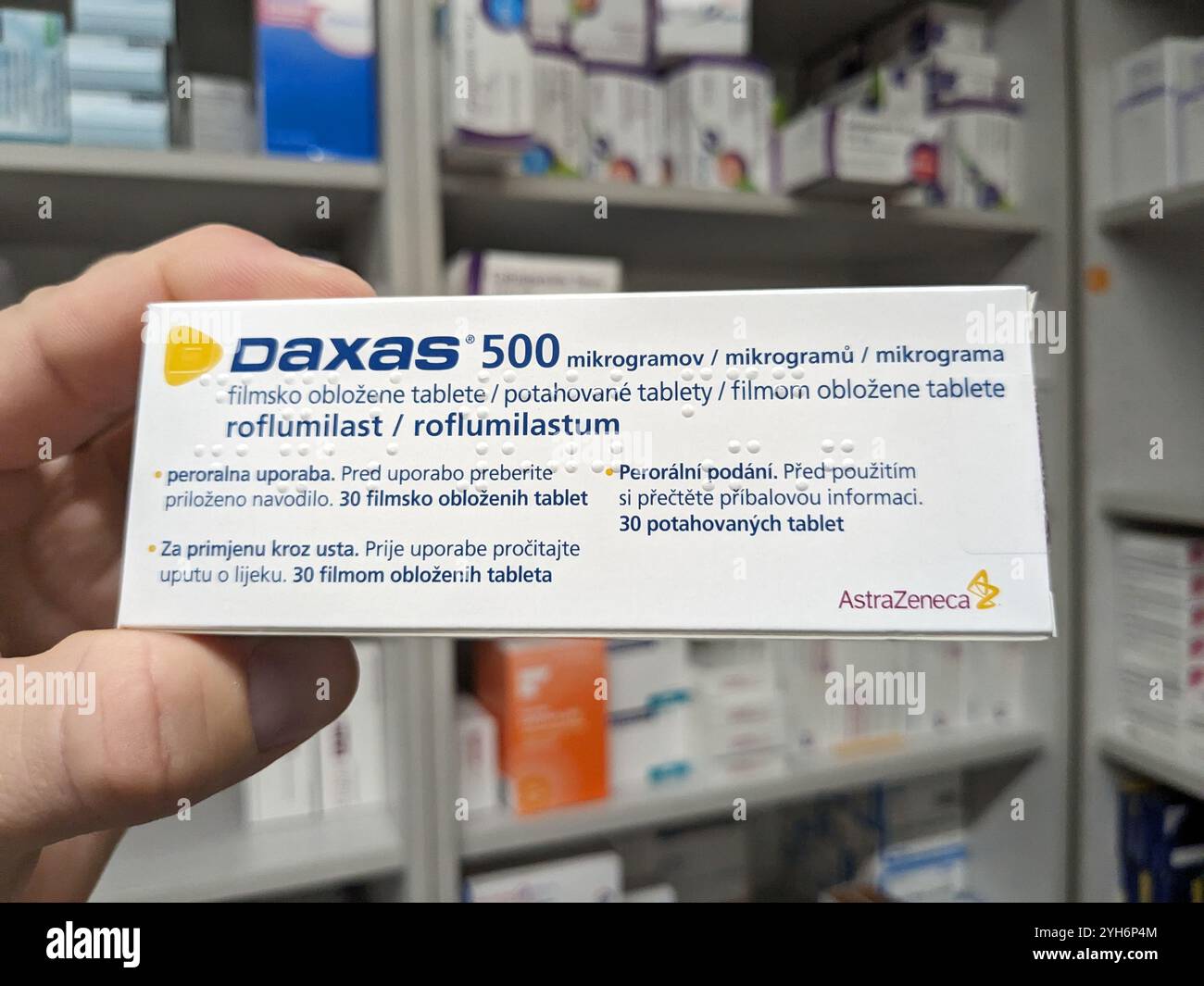 DAXAS box of medication with ROFLUMILAST active substance by ...