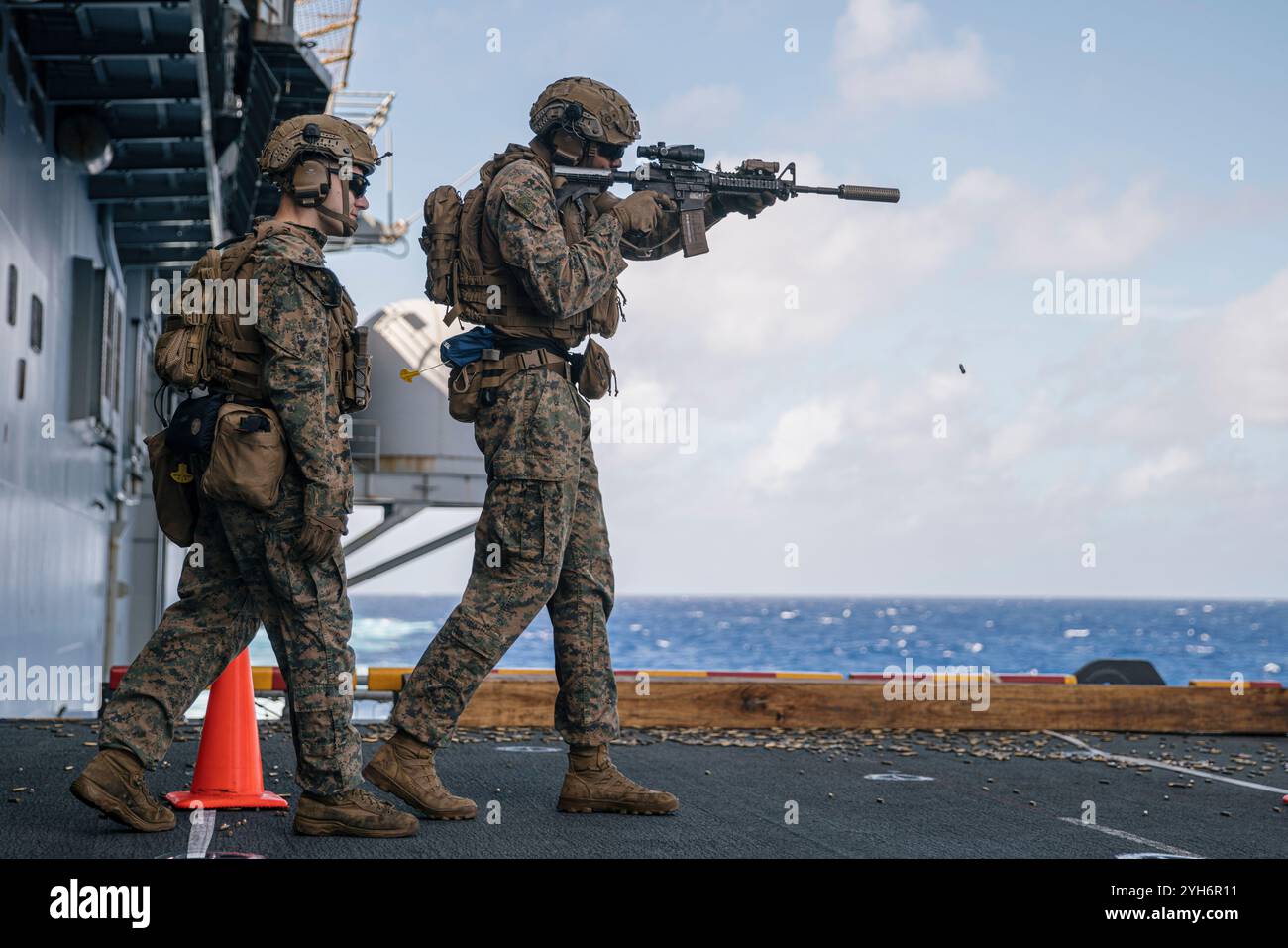 U.S. Marine Corps Cpl. Jasiah Shepherd, a rifleman assigned to Bravo ...